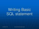 Ppt Writing Basic Sql Statement Powerpoint Presentation Free
