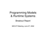 Ppt Programming Models Runtime Systems Powerpoint Presentation Id
