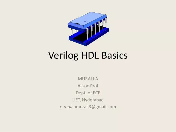 PPT - Verilog HDL Basics PowerPoint Presentation, free download - ID ...