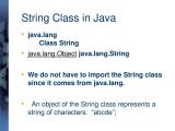 Ppt String Class In Java Powerpoint Presentation Free Download Id