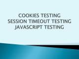 Ppt Cookies Testing Session Timeout Testing Javascript Testing