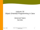 Ppt Lecture 10 Object Oriented Programming In Java Powerpoint