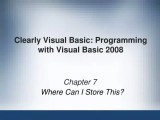 Ppt Clearly Visual Basic Programming With Visual Basic 2008
