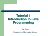 Ppt Tutorial 1 Introduction To Java Programming Powerpoint