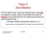 Ppt Topic 2 Java Basics Powerpoint Presentation Free Download Id