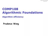 Ppt Comp108 Algorithmic Foundations Algorithm Efficiency Powerpoint