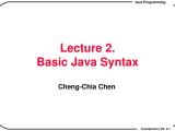 Ppt Lecture 2 Basic Java Syntax Powerpoint Presentation Free