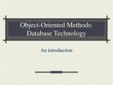 Ppt Object Oriented Methods Database Technology Powerpoint