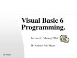 Ppt Visual Basic 6 Programming Powerpoint Presentation Free