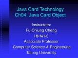 Ppt Java Card Technology Ch04 Java Card Object Powerpoint