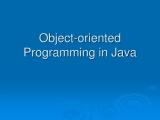 Ppt Object Oriented Programming In Java Powerpoint Presentation Free