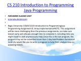 Ppt Cs 210 Introduction To Programming Java Programming Powerpoint