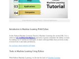 Ppt Python Machine Learning Tutorial Tasks And Applications