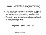Ppt Java Sockets Programming Powerpoint Presentation Free Download