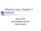Ppt Effective Java Chapter 7 Methods Powerpoint Presentation Free