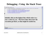 Ppt Debugging Using The Stack Trace Powerpoint Presentation Free