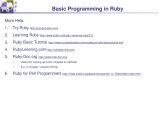 Ppt Ruby Programming Basics Data Types Operators And Methods