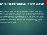Ppt Python Vs Sql Points You Need To Know About Python And Sql