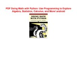 Ppt Pdf Doing Math With Python Use Programming To Explore Algebra