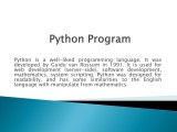 Ppt Python Program Python Program For O Level Practical Powerpoint