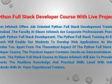 Ppt Python Full Stack Training In Hyderabad Powerpoint Presentation