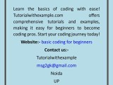 Ppt Basic Coding For Beginners Tutorialwithexample Powerpoint