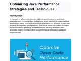 Ppt Optimizing Java Performance Strategies And Techniques Powerpoint