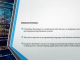 Ppt Database Management Engineer Vs Database Developer Powerpoint