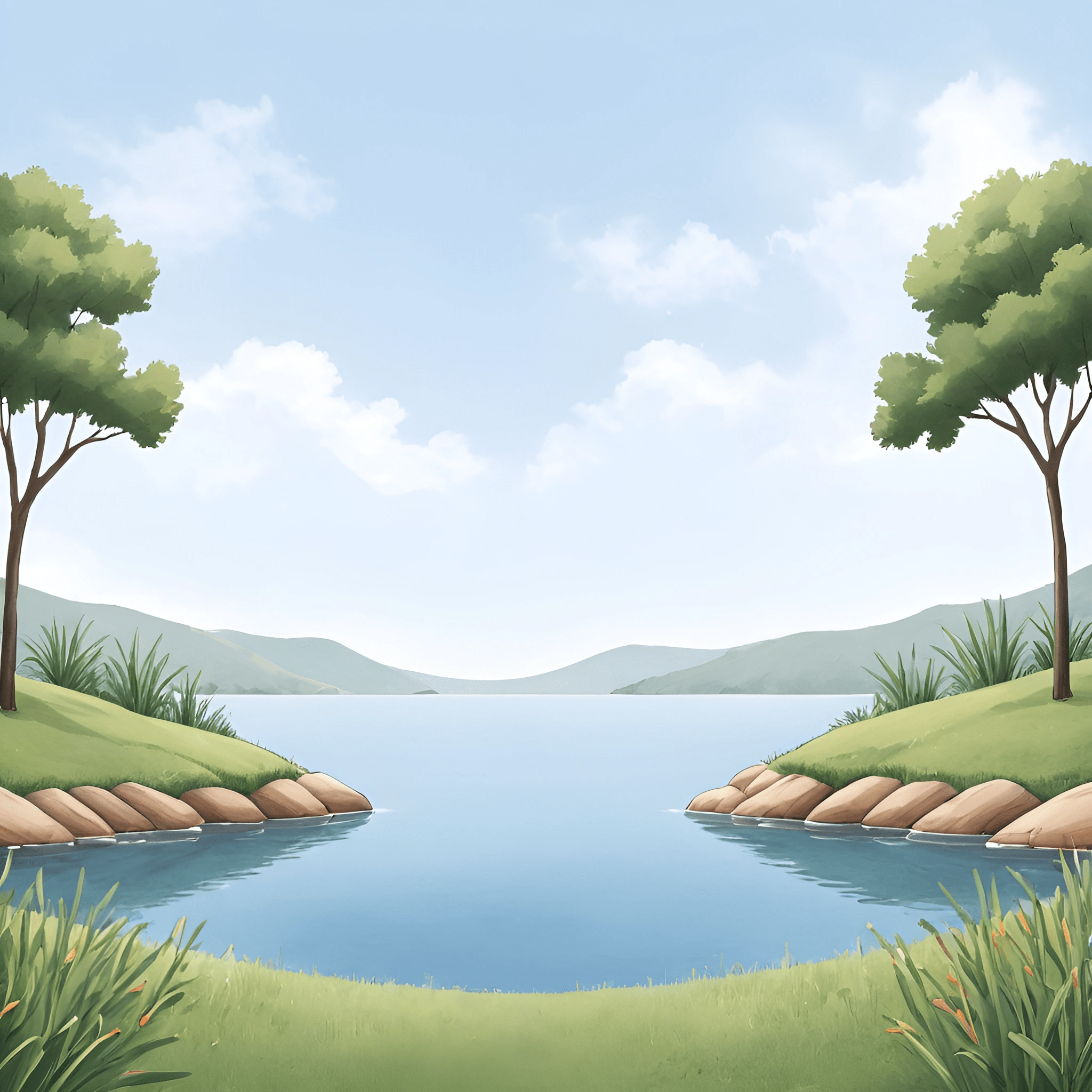 Serene Landscape With Calm Lake Free Download Ai Scribbles