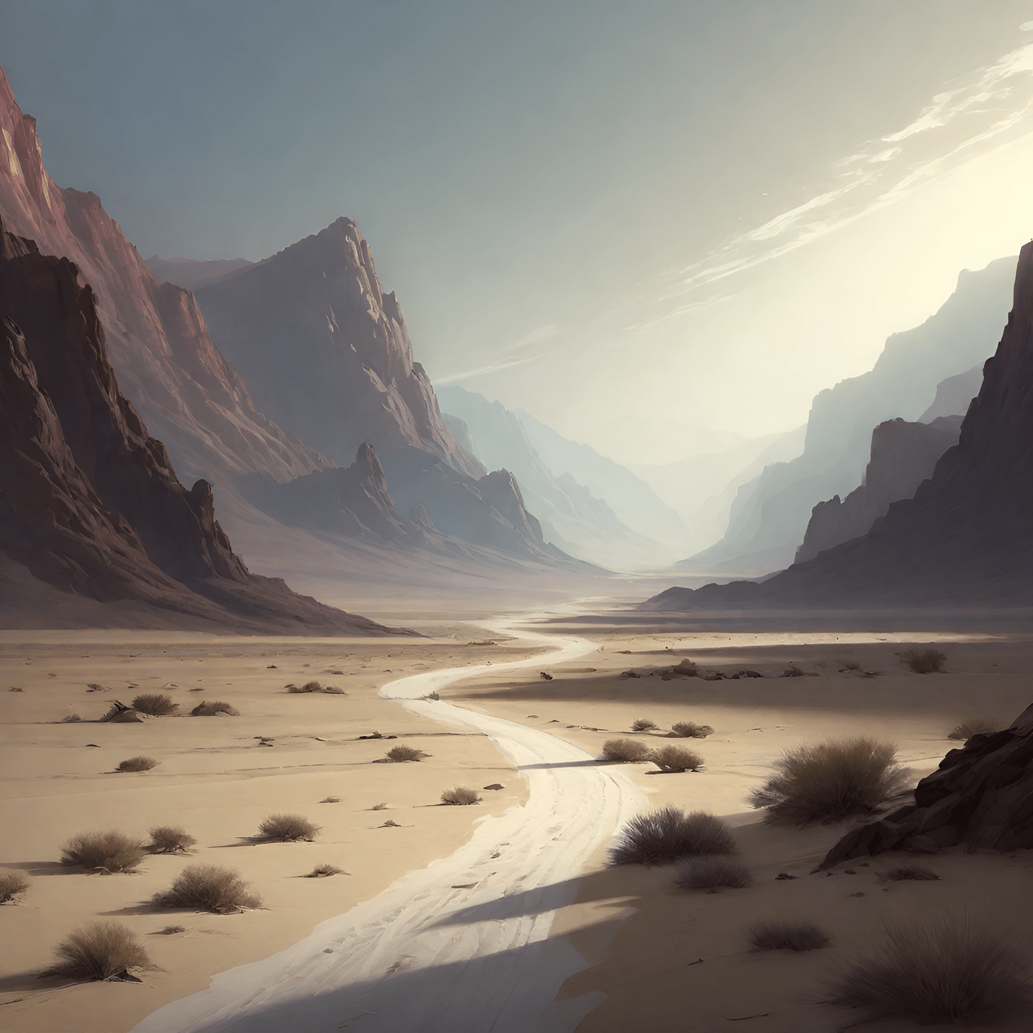 Desert Pathway At Dawn Free Download Ai Scribbles