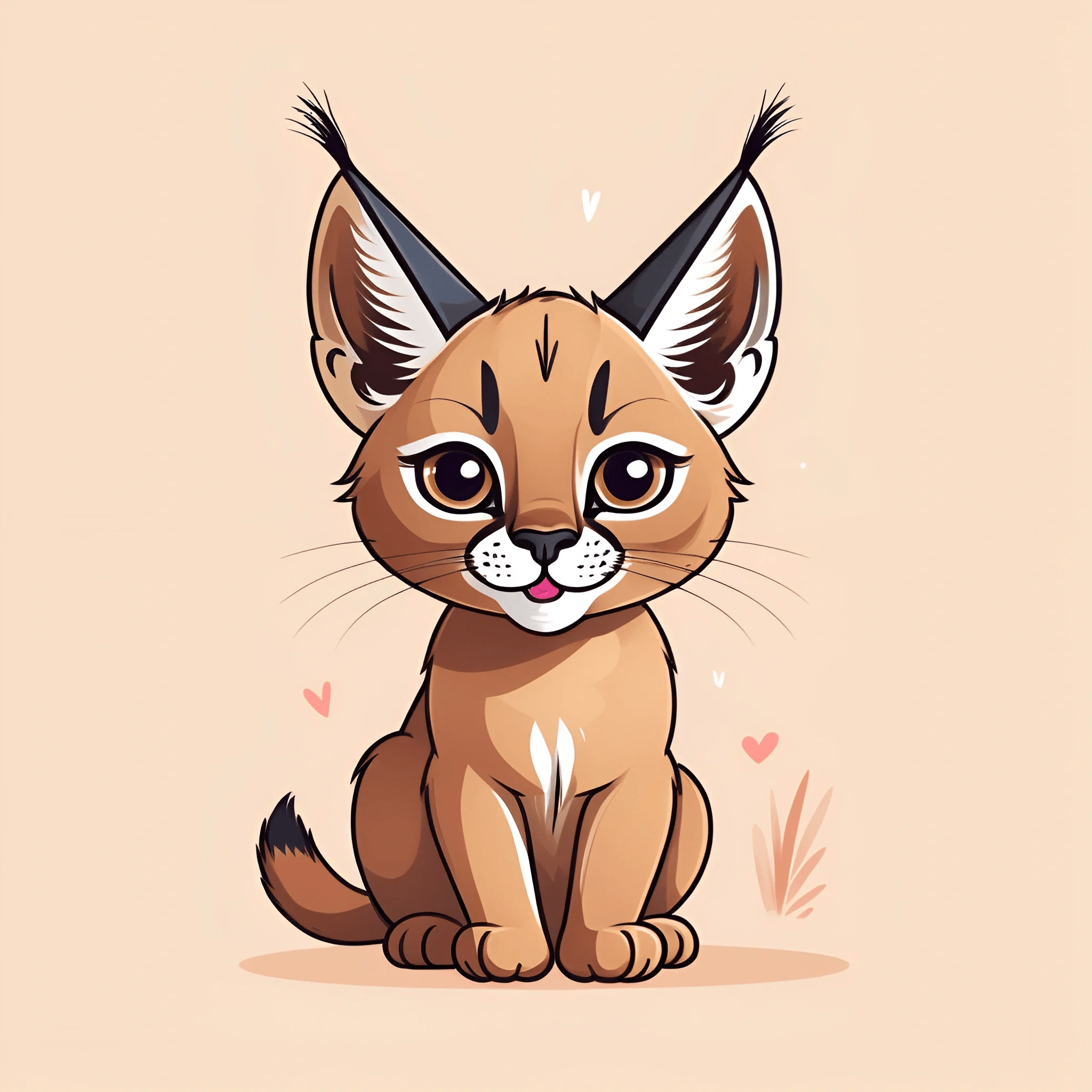 Cute Caracal Cartoon Free Download Ai Scribbles