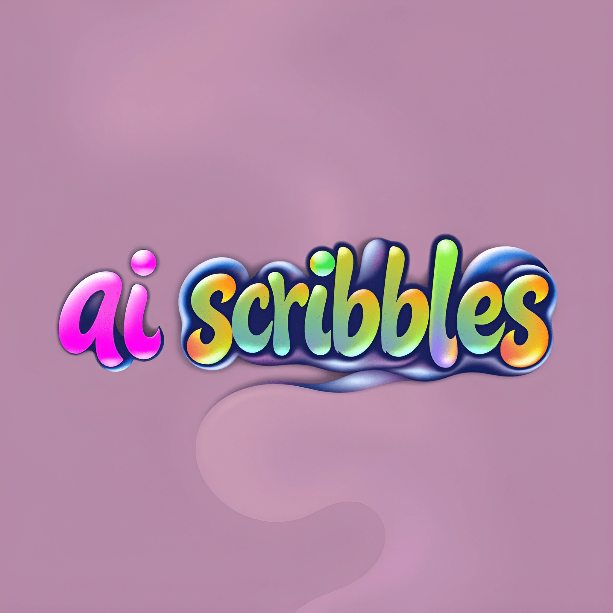 Colorful Ai Scribbles Text Design Free Download Ai Scribbles