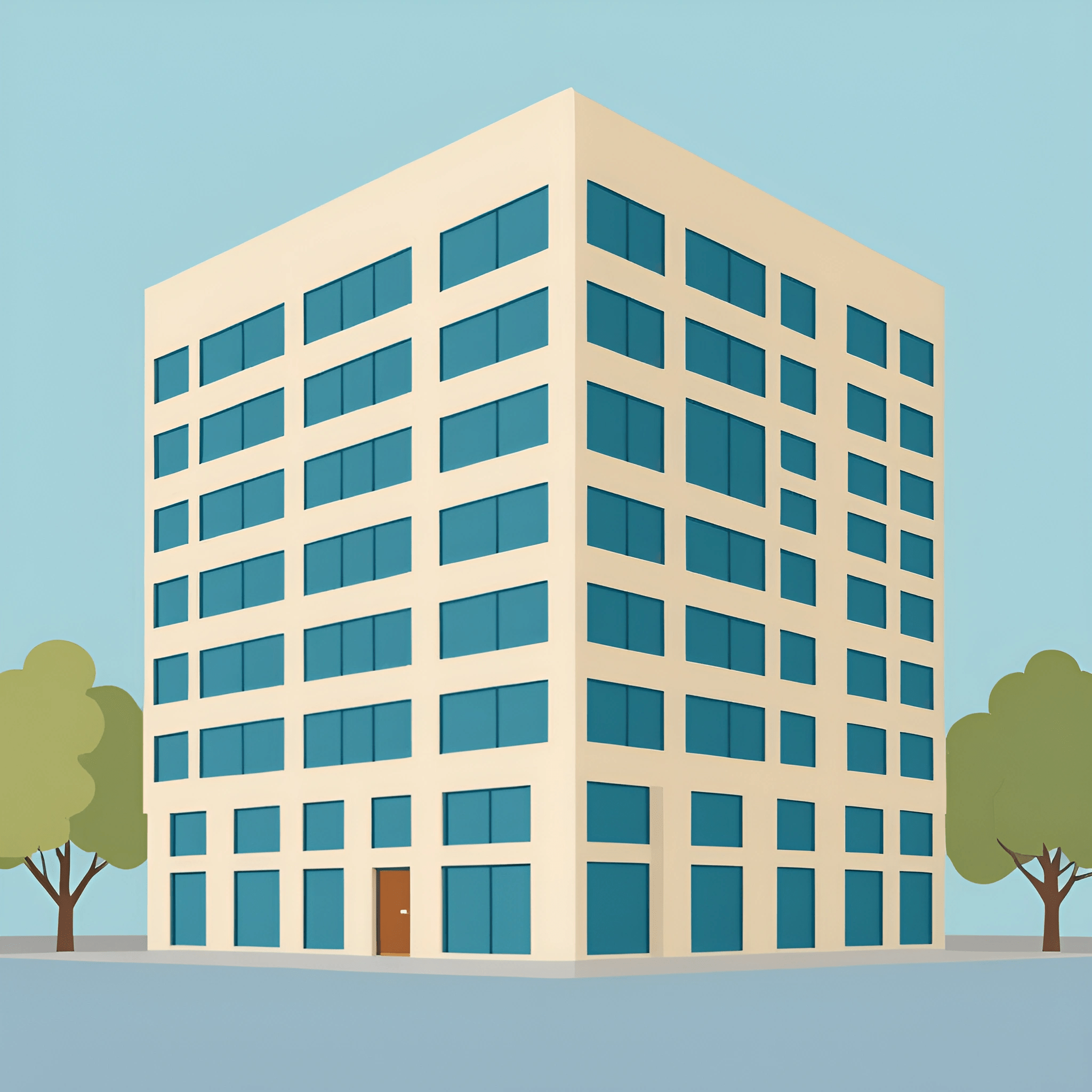 Modern Office Building Illustration Free Download Ai Scribbles