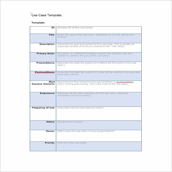 Business Use Case Template Example - What Is A Use Case Definition ...