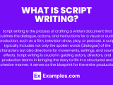 13 Script Writing Examples