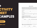 11 Activity Sheet Examples To Download