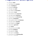 Noun And Predicate Adjectives Examples