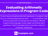 Unit 1 2 Evaluating Arithmetic Expressions In Program Code Notes