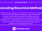 Unit 10 1 Executing Recursive Methods Notes Practice Questions