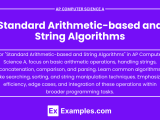 Unit 4 2 Standard Arithmetic Based And String Algorithms Notes