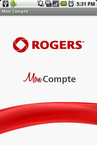 My Account, application Android pour les clients Rogers et Fido