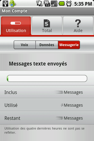 My Account, application Android pour les clients Rogers et Fido
