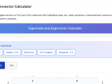 Eigenvalue And Eigenvector Calculator Step By Step Solutions With