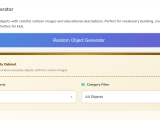 Random Object Generator Fun Cartoon Objects For Kids Learning