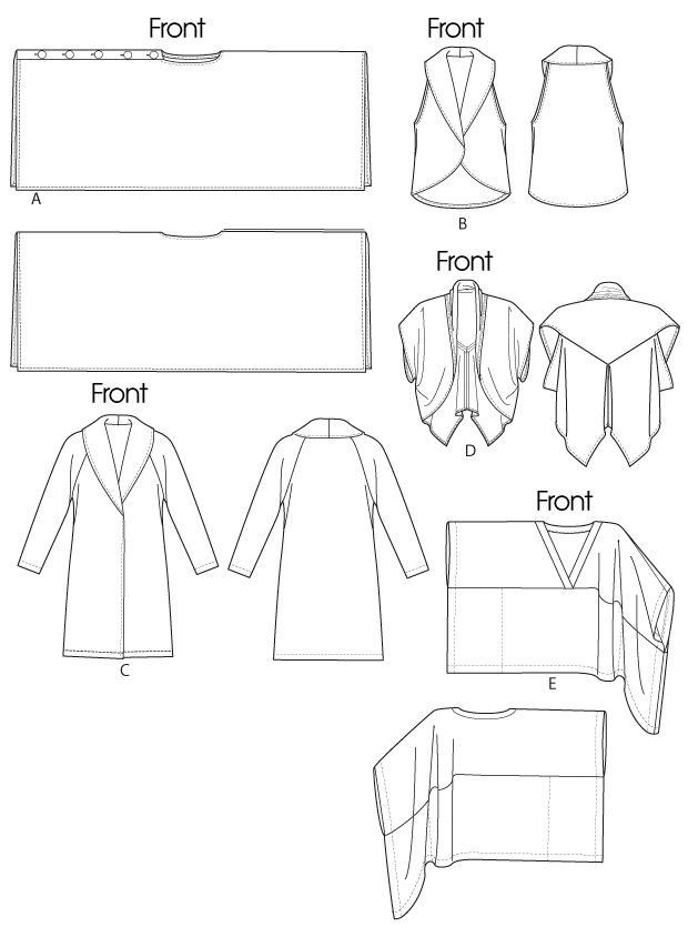 Wrap button shoulder cardigan pattern template – how to wear oversized ...