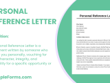 Personal Reference Letter Template For A Friend Infoupdate Org