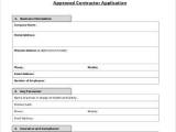 Free 14 Contractor Application Form Samples Pdf Ms Word Google Docs