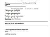 Lesson Plan Feedback Form