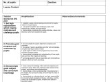 Observation Lesson Plan Template