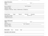 Client Intake Sheet